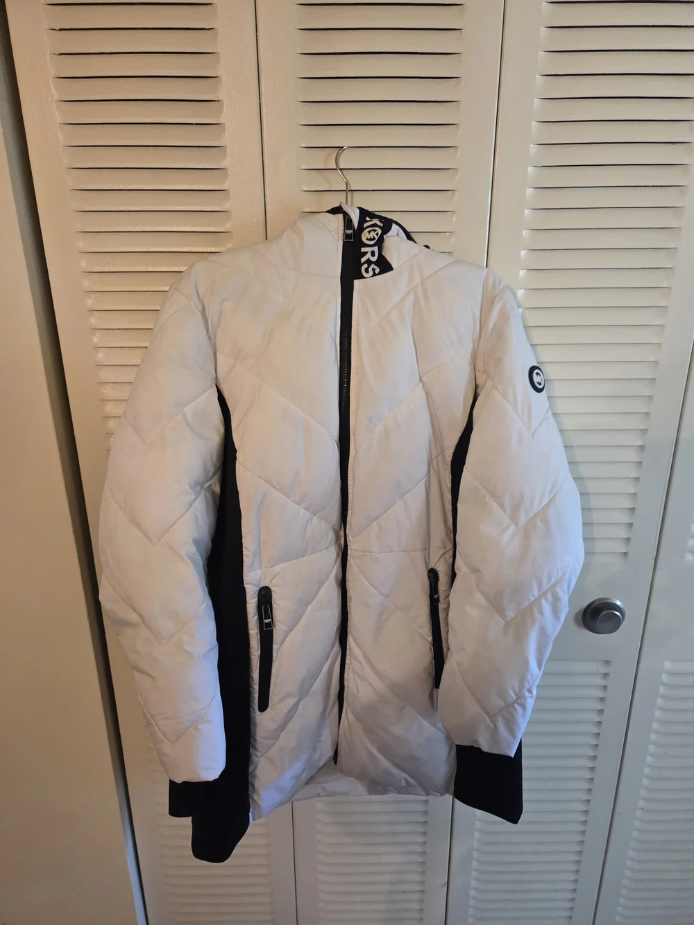 Michael Kors | Jackets & Coats | Michael Kors White And Black Quilted ...